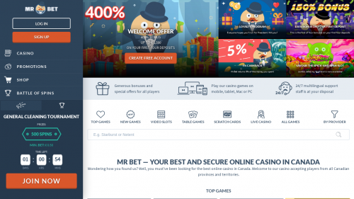 Snag your Mr Bet Casino Bonus today - no Promo Code needed